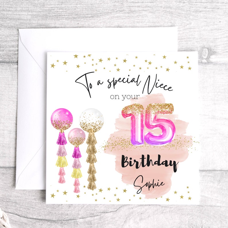 15th Birthday Card Personalised 15th Birthday Card Age 15 - Etsy