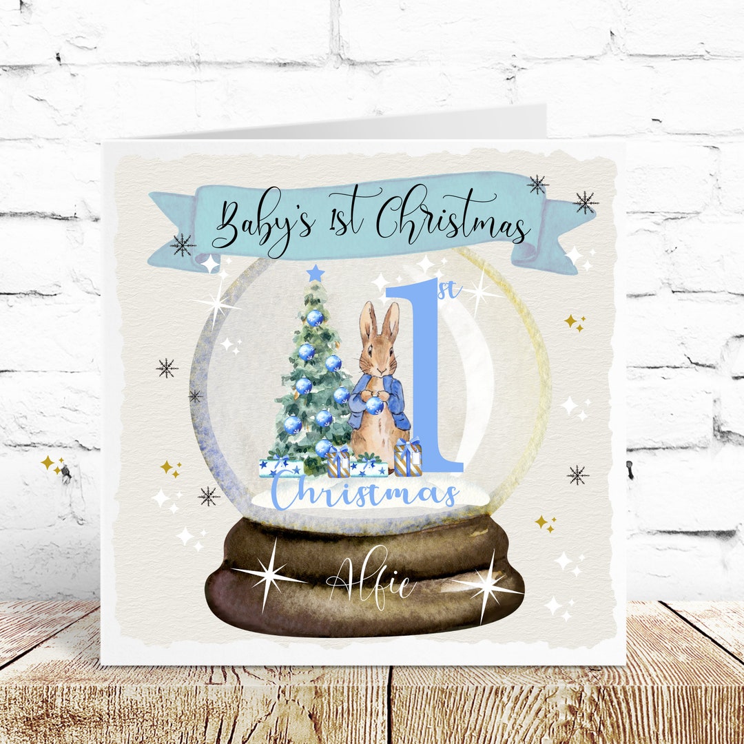 Bunny Rabbit Christmas Card, Personalised Bunny Rabbit Christmas Card ...
