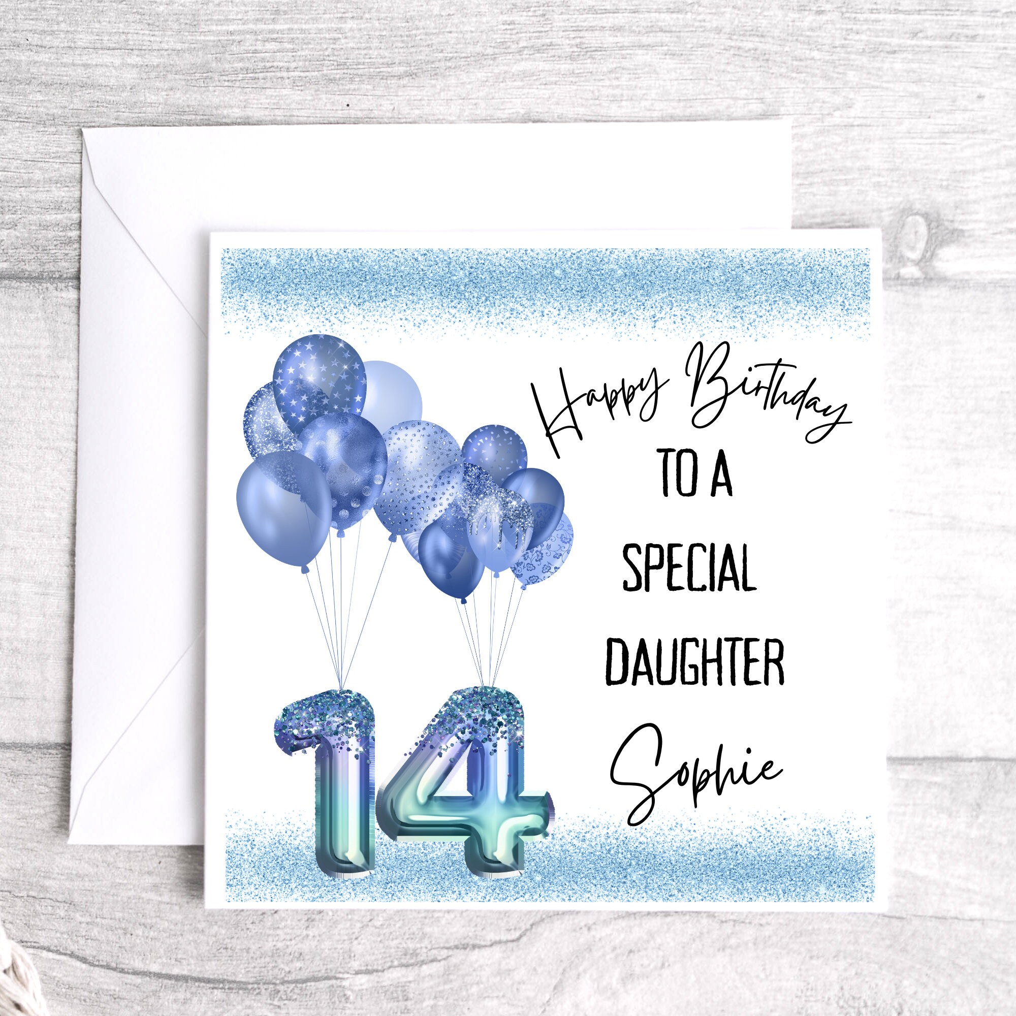 14th Birthday Card - Personalised 14th Birthday Card - Age 14 Birthday ...