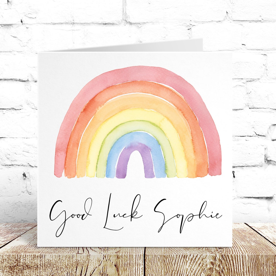 Good Luck Card / Congratulation Card, Personalised Good Luck Card ...