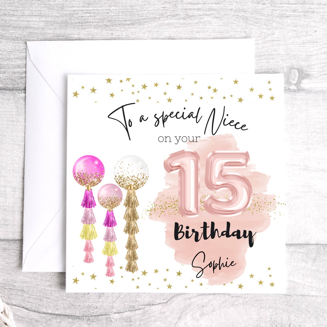 15th Birthday Card Personalised 15th Birthday Card Age 15 - Etsy
