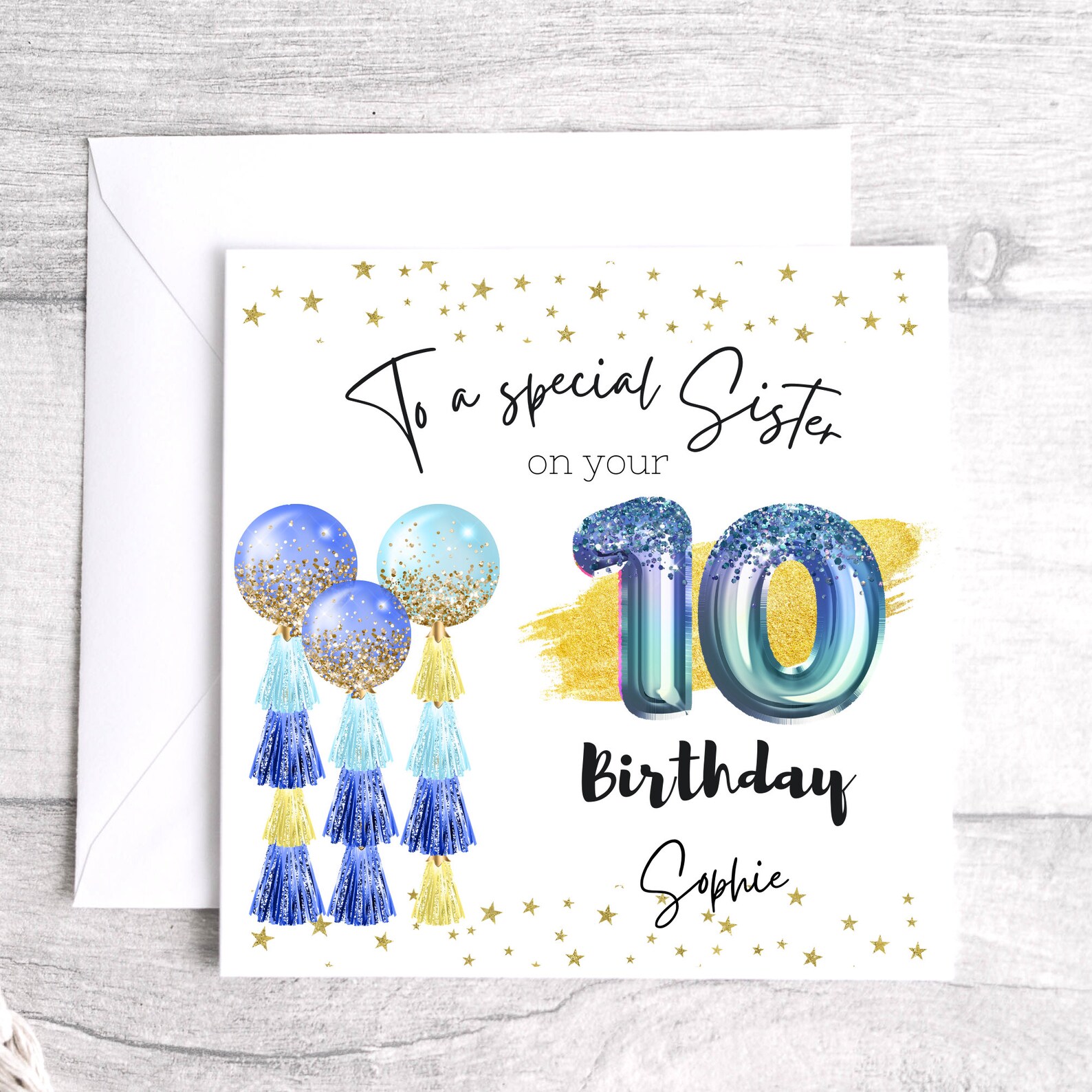 10th Birthday Card Personalised 10th Birthday Card Age 10 - Etsy New ...