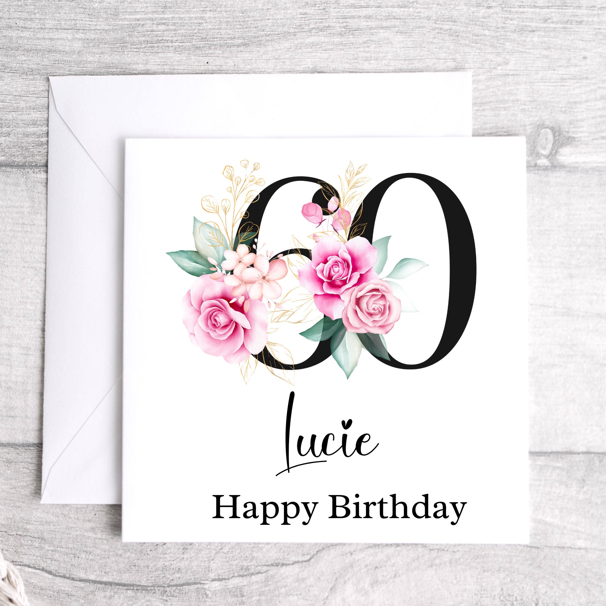 60th Birthday Card - Personalised 60th Birthday Card - Sixtieth ...