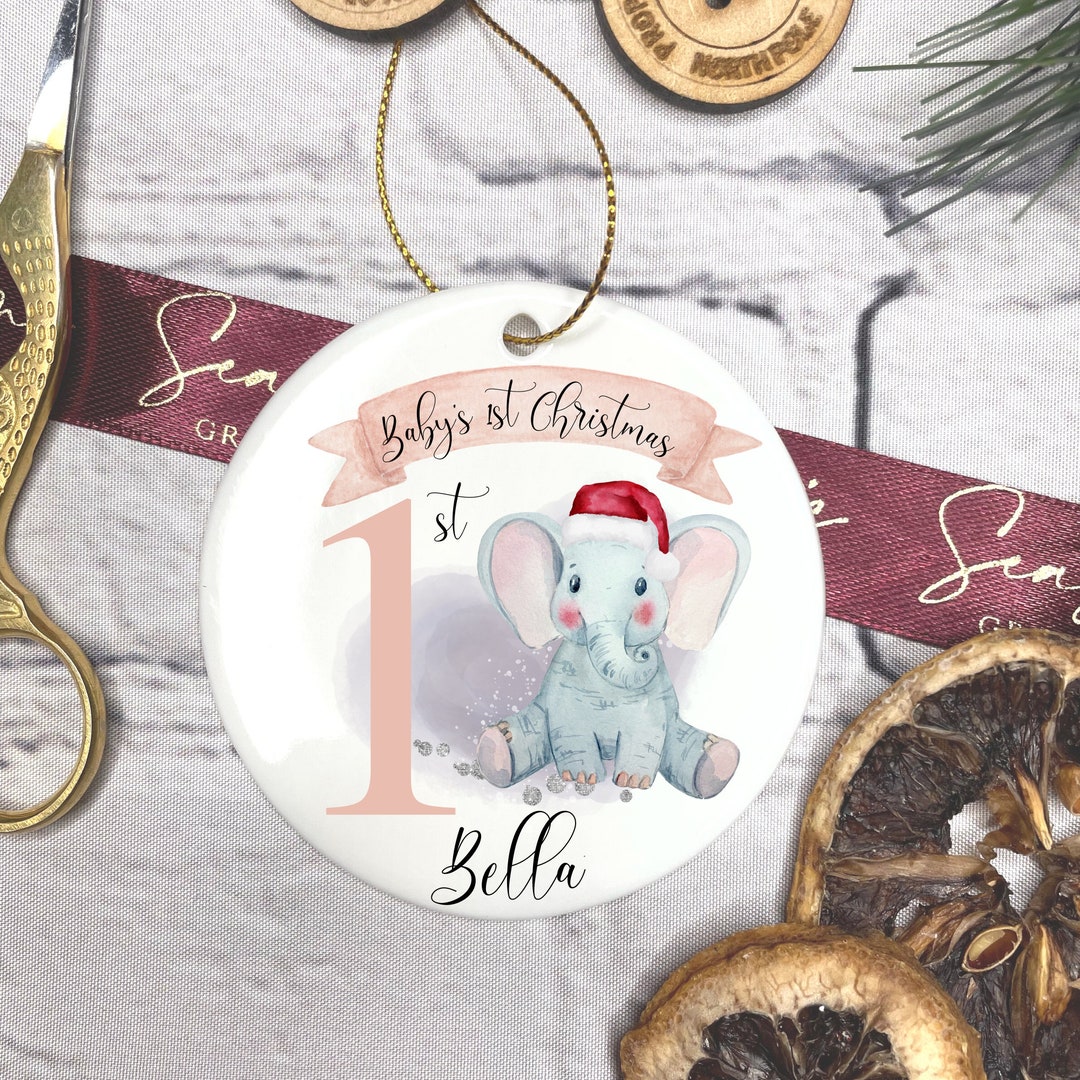 Personalised Baby's First Christmas Bauble, Christmas Keepsake, Baby's ...