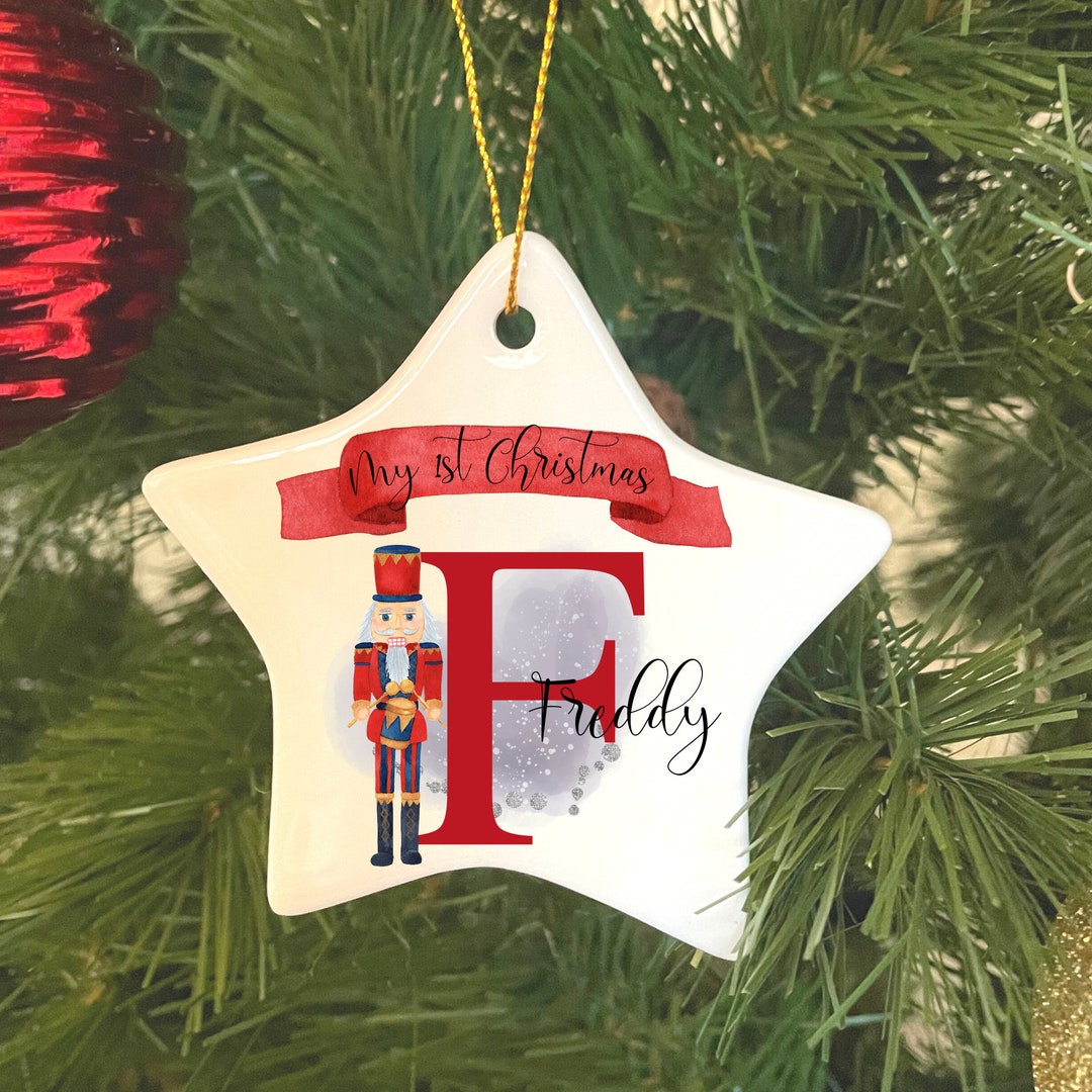 Nutcracker Christmas Tree Ornament, Nutcracker Bauble, Named Christmas ...