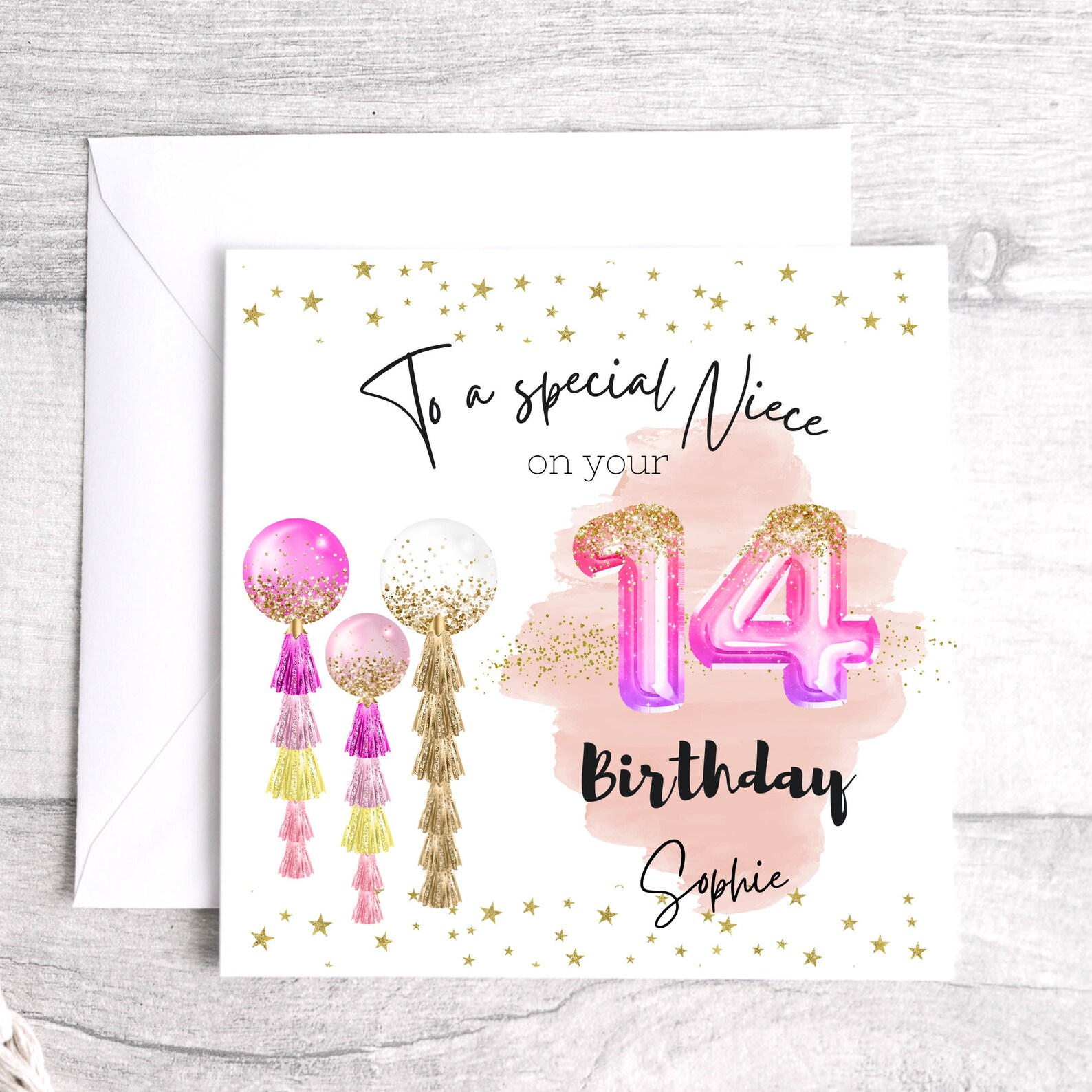 14th Birthday Card Personalised 14th Birthday Card Age 14 - Etsy