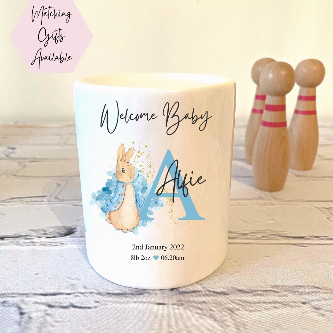 Personalised Bunny Rabbit Money Box, Child's Bedroom Décor, Child's ...