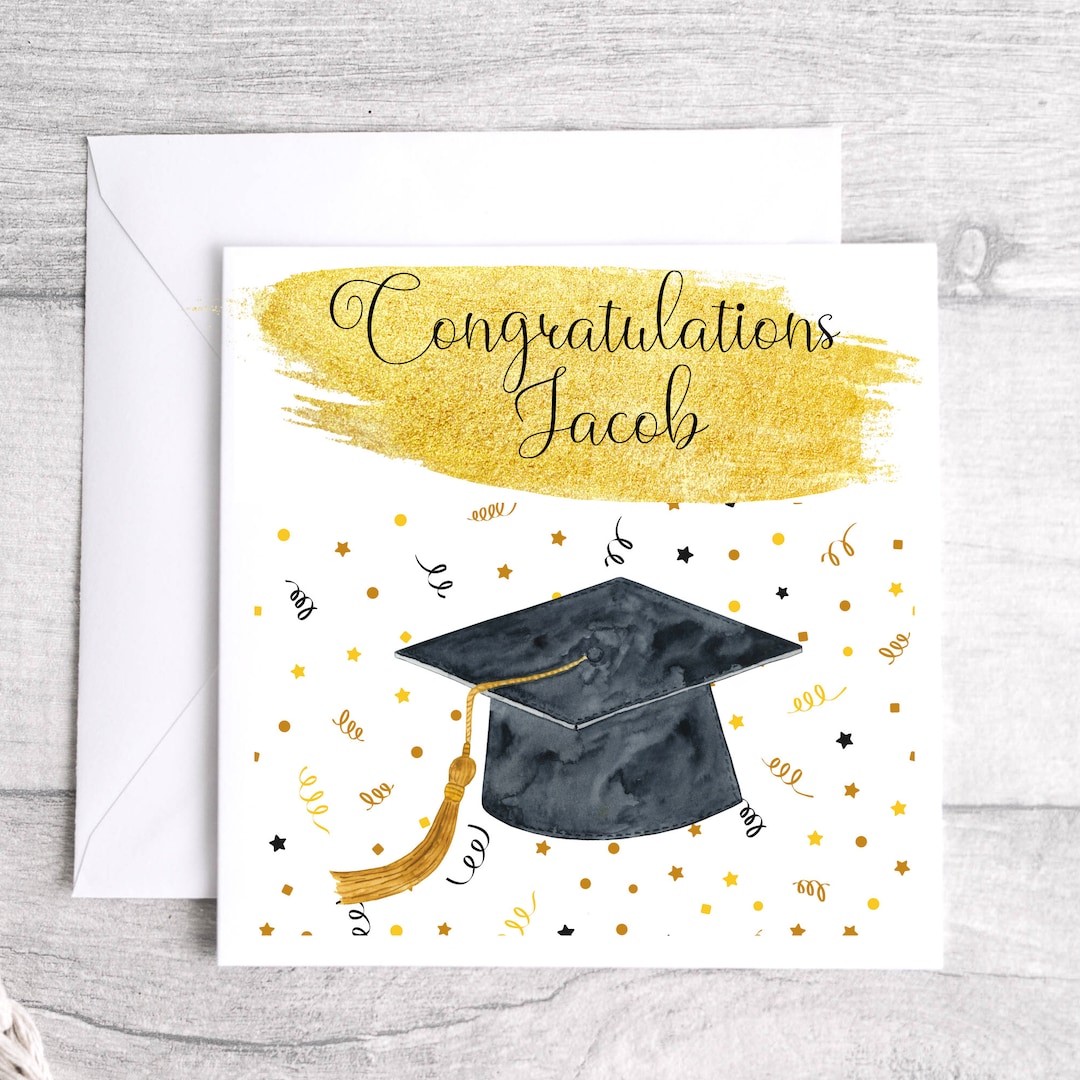 Graduation Card / Well Done Card / School College University Leavers ...