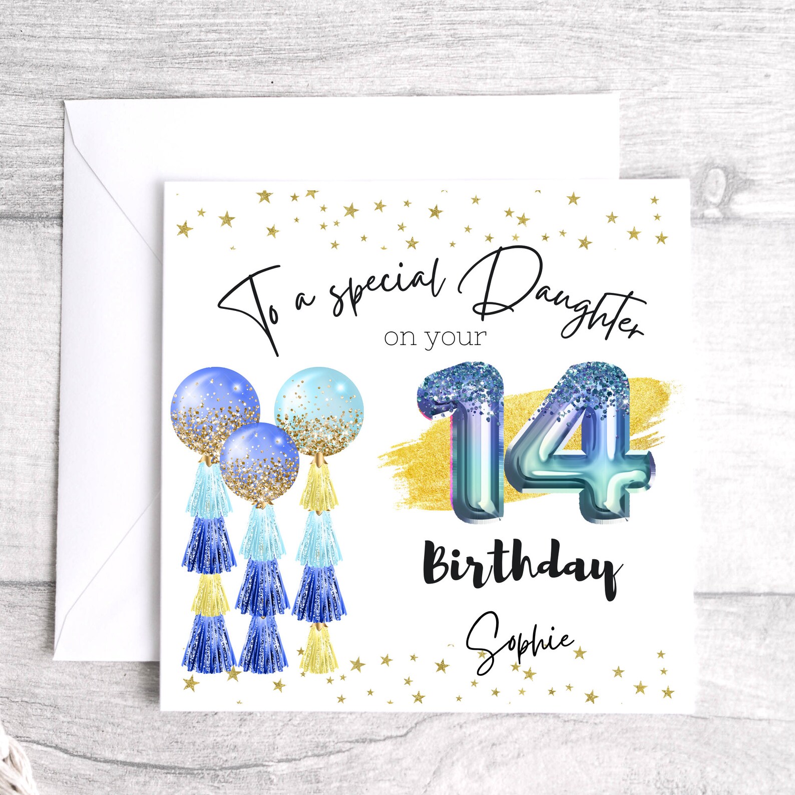 14th Birthday Card Personalised 14th Birthday Card Age 14 - Etsy