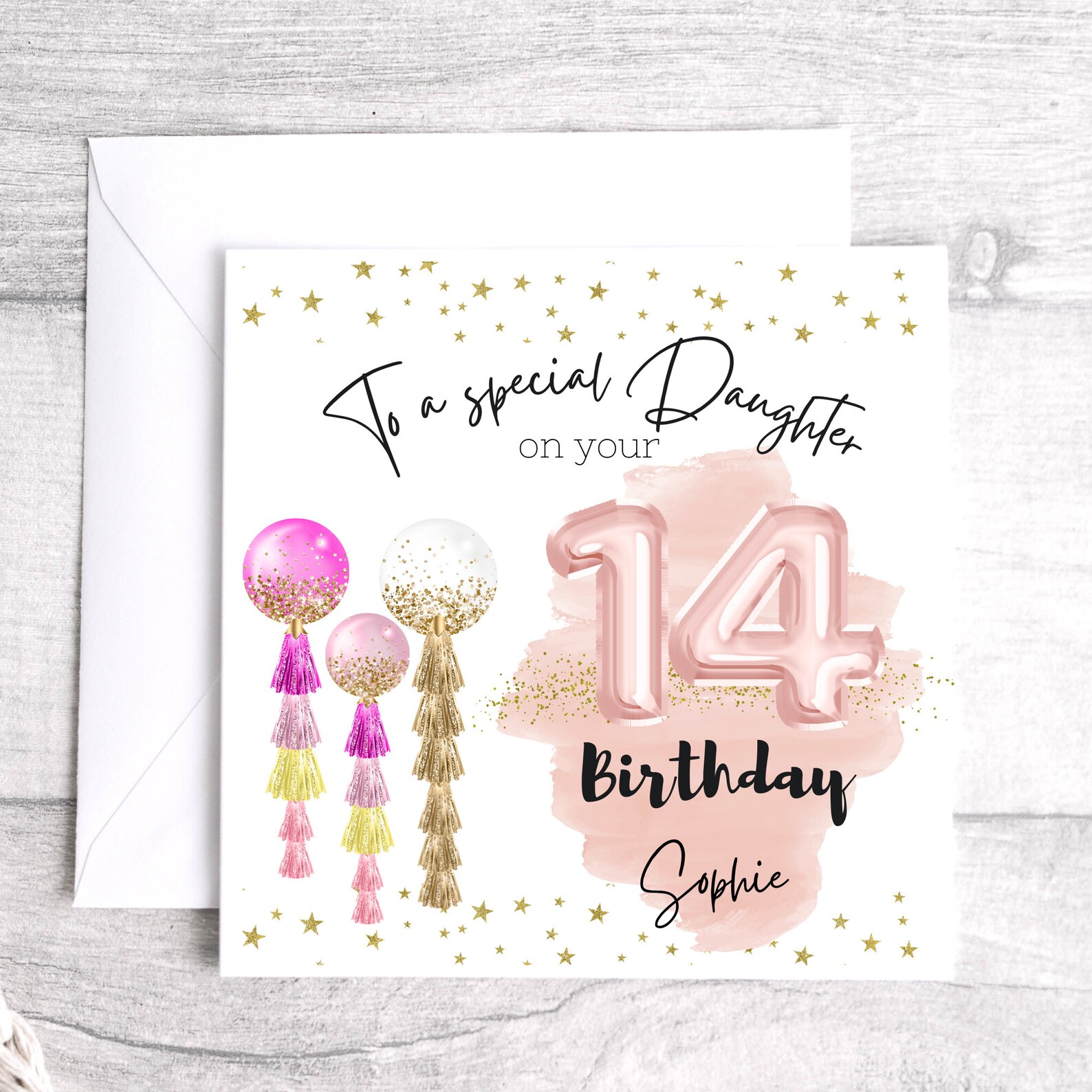 14th Birthday Card Personalised 14th Birthday Card Age 14 - Etsy UK