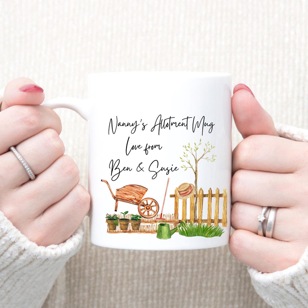 Allotment Personalised Enamel Mug - Enamel Allotment Mug - Personalised ...