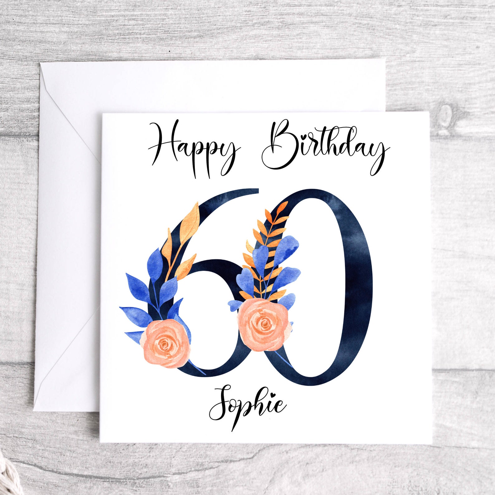 60th Birthday Card - Personalised 60th Birthday Card - Sixty Birthday ...