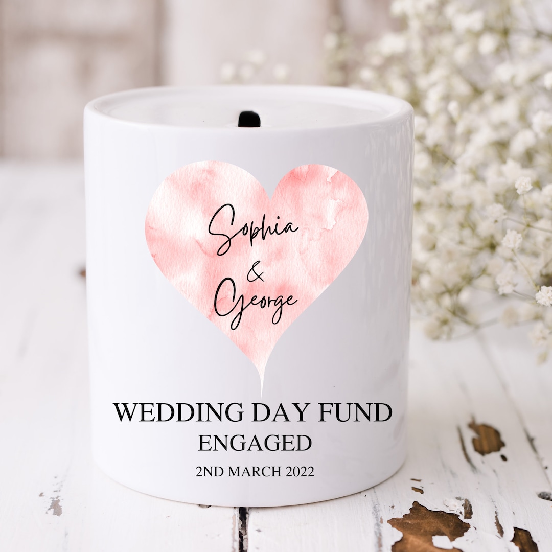 Wedding Day Fund Money Box Newly Engaged Gift Gift for Engaged Couple ...