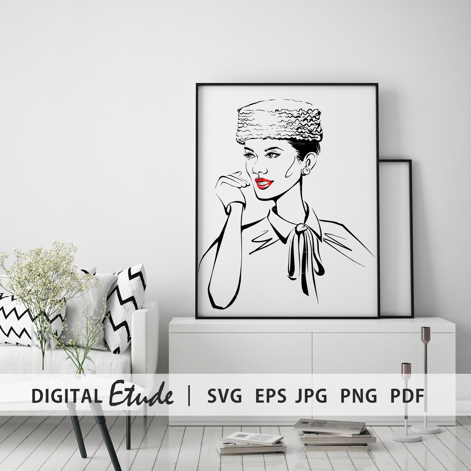 50s svg. Vintage girl svg. Retro woman svg | Etsy