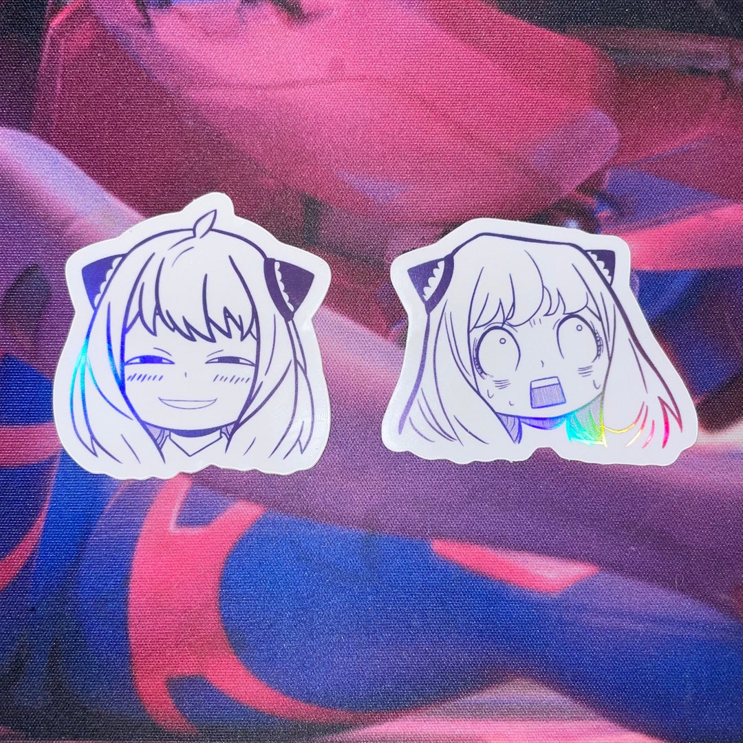 Anya Faces Holo Sticker - Etsy