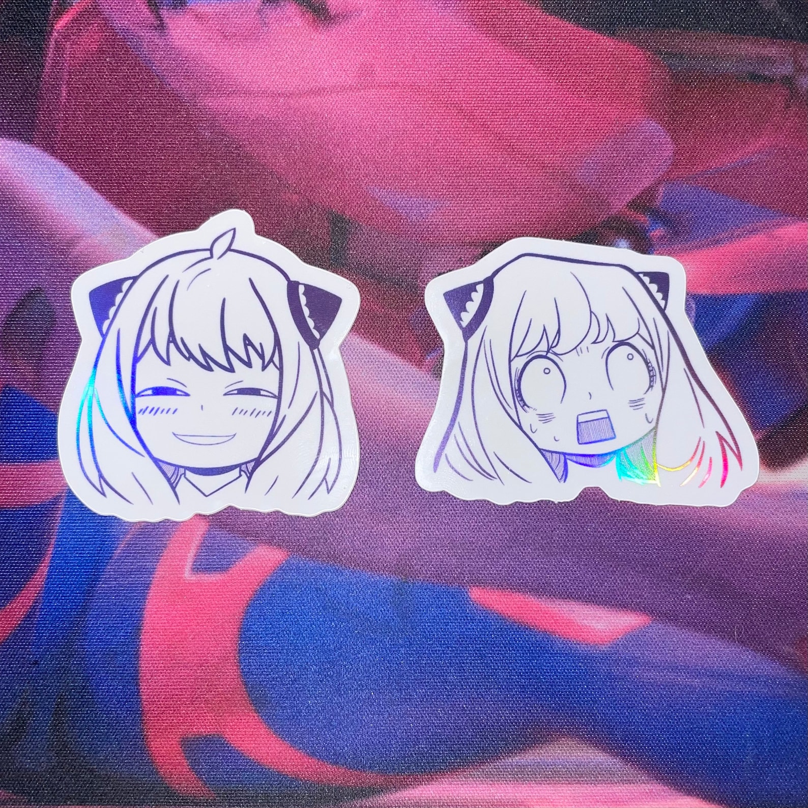 Anya Faces Holo Sticker - Etsy