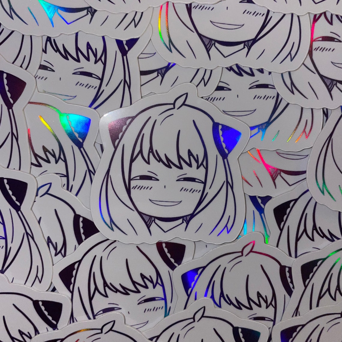 Anya Faces Holo Sticker - Etsy