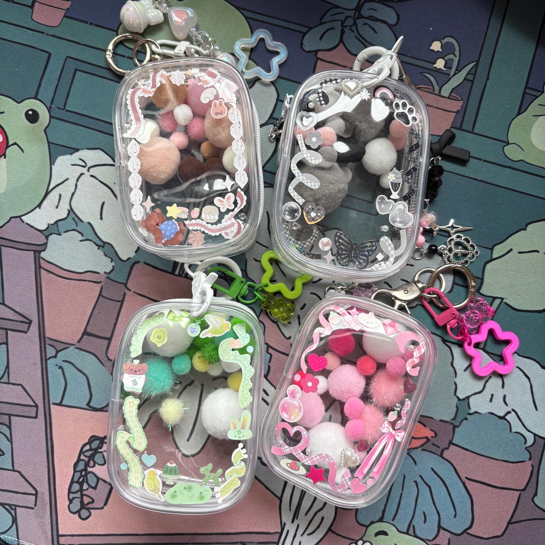 Clear Bag Keychain | Clear Pouch Display Keychain - Etsy