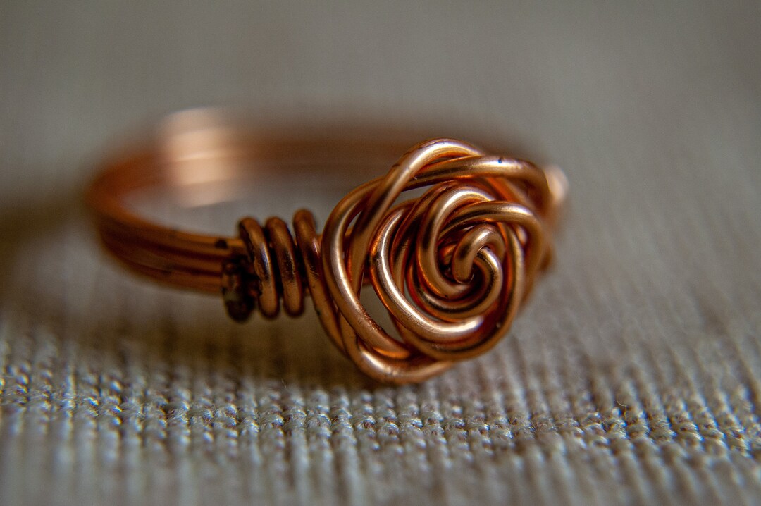 Wire-wrapped Rose Ring - Etsy