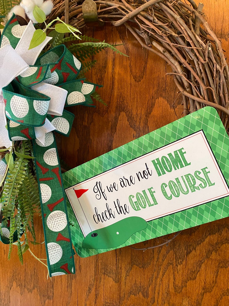 Front Door Golf Wreath, Spring Time Decor, Summer Porch Wreath ...