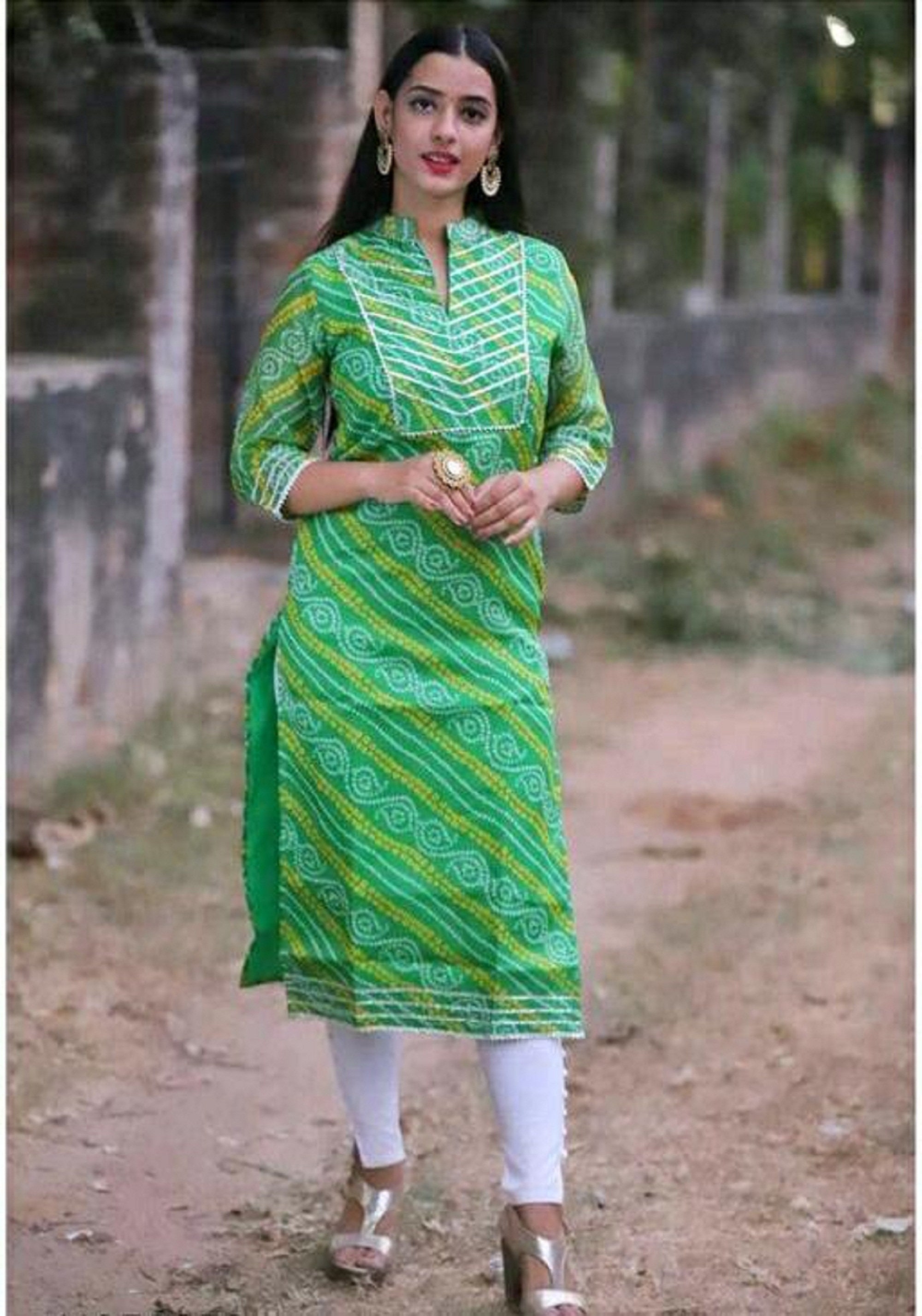 Indain Women Bandhani Kurti, Bollywood Style Kurti, Designer Kurti ...