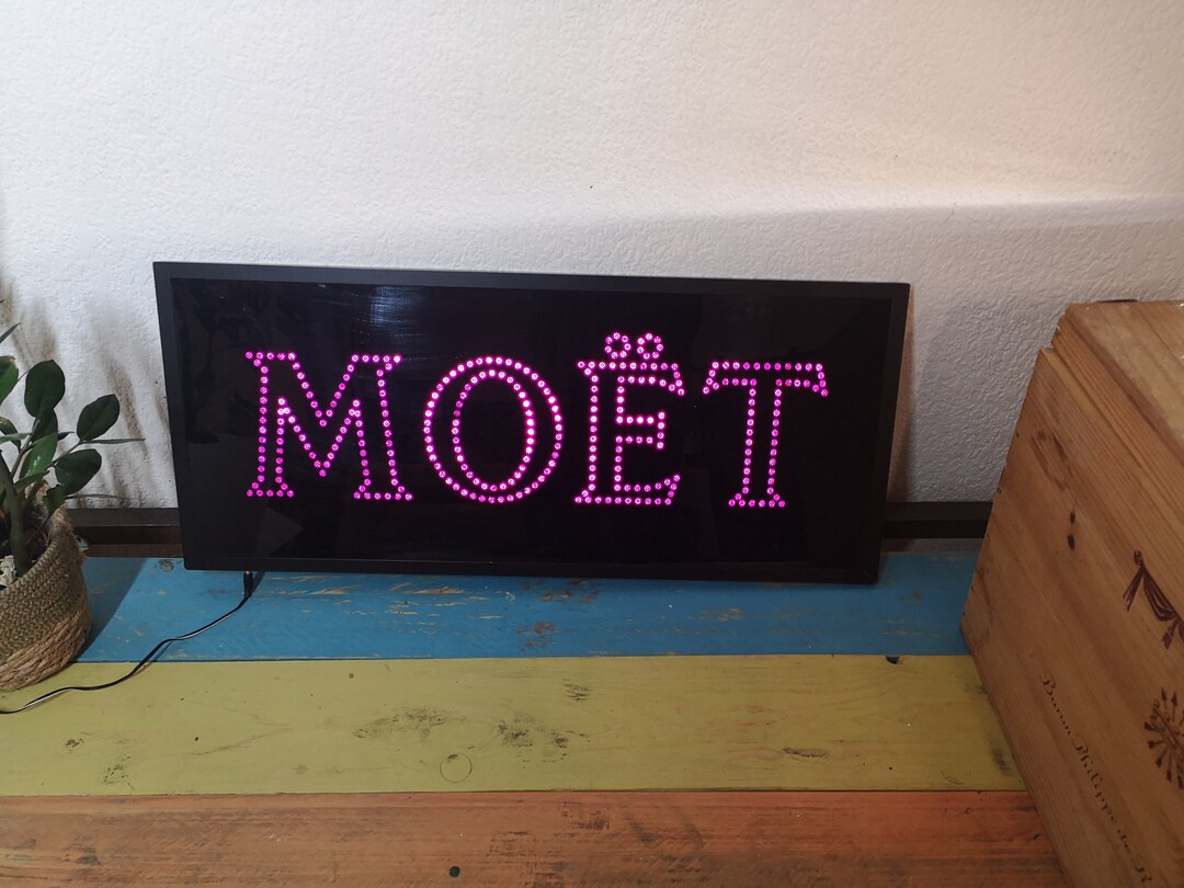 French Champagne Moet & Chandon Lighted Sign - Etsy