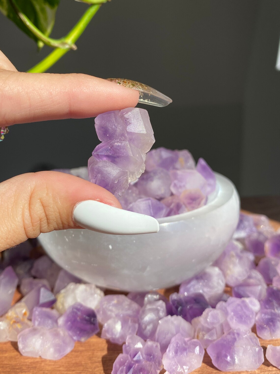 Amethyst Natural Amethyst Flower Crystals - Etsy