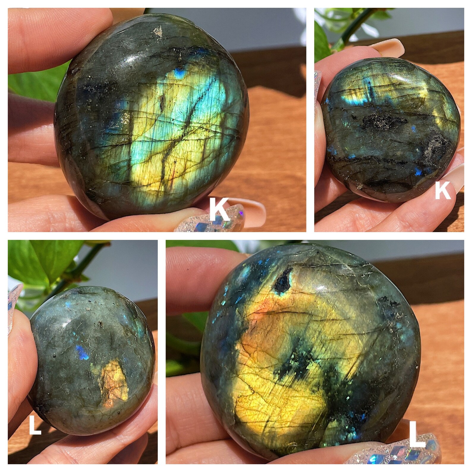 Labradorite - Ultra High Quality Labradorite Palm Stones - Etsy