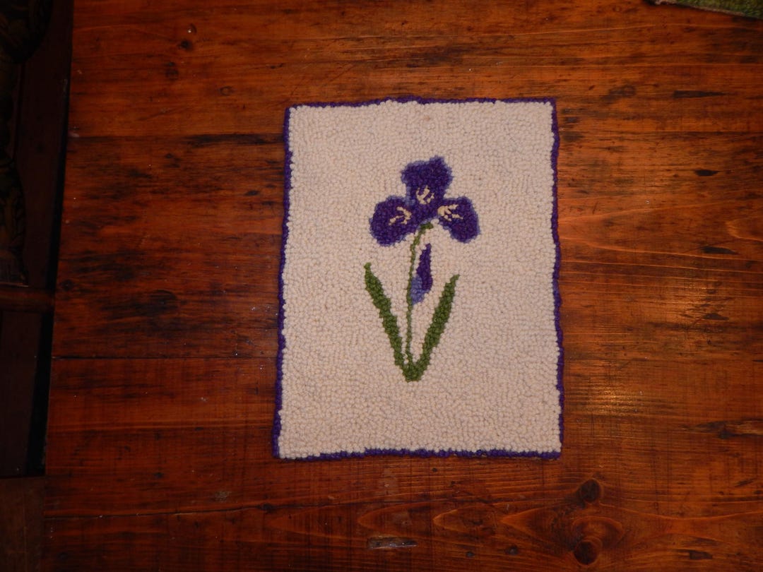 Traditional Rug Hooking Kit Primitive Design With Hand Dyed Wool Yarn ...