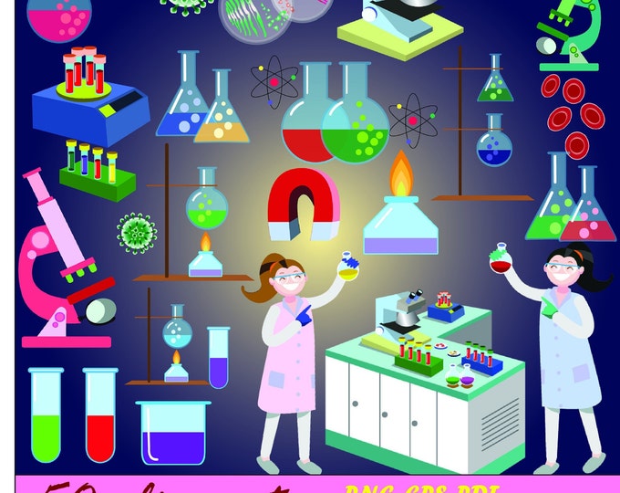 Science Clipart. Science Lab School Elements,scientist, Test Tube, Test ...