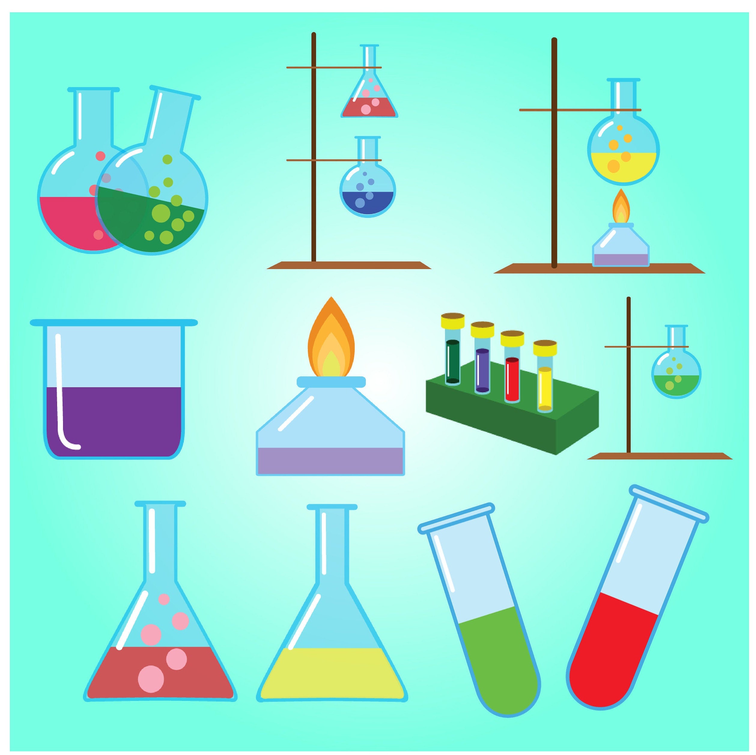 Science Clip Art Science Lab Scientist Microscope Test - Etsy