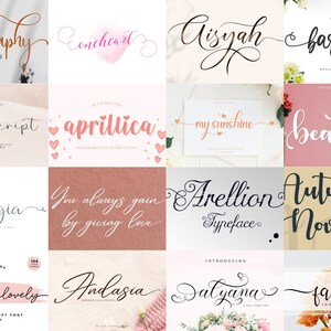 Over 300 Handwritten Font Bundle, Handwriting Font, Calligraphy Font, Script Font, Cricut ...