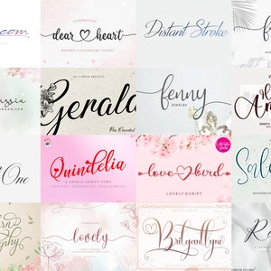 Over 300 Handwritten Font Bundle, Handwriting Font, Calligraphy Font, Script Font, Cricut ...