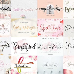 Over 300 Handwritten Font Bundle, Handwriting Font, Calligraphy Font, Script Font, Cricut ...