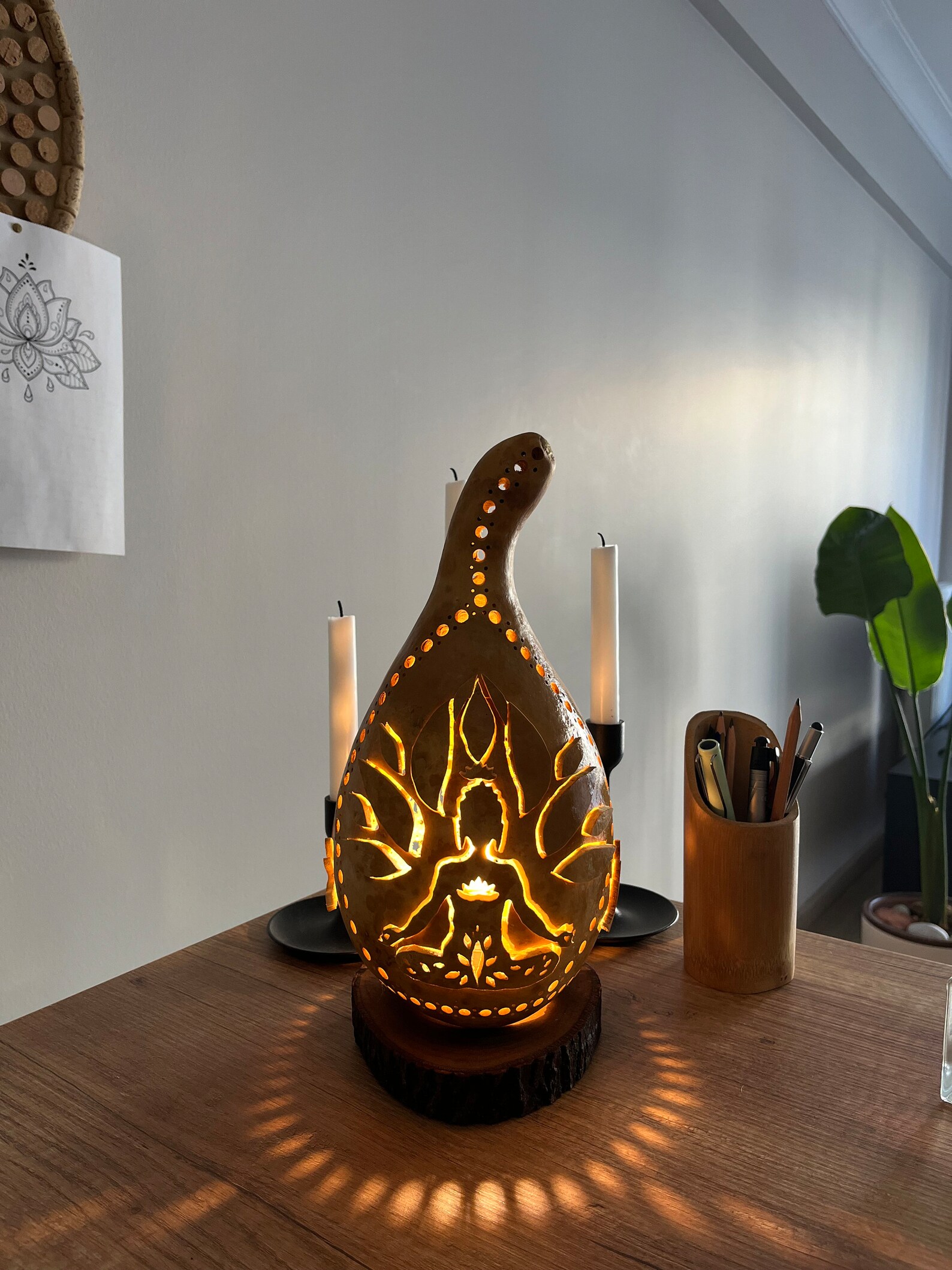 Yoga Light , Lotus , Gourd Desk Lamp , Gourd Lamp , Lamp Shade ...