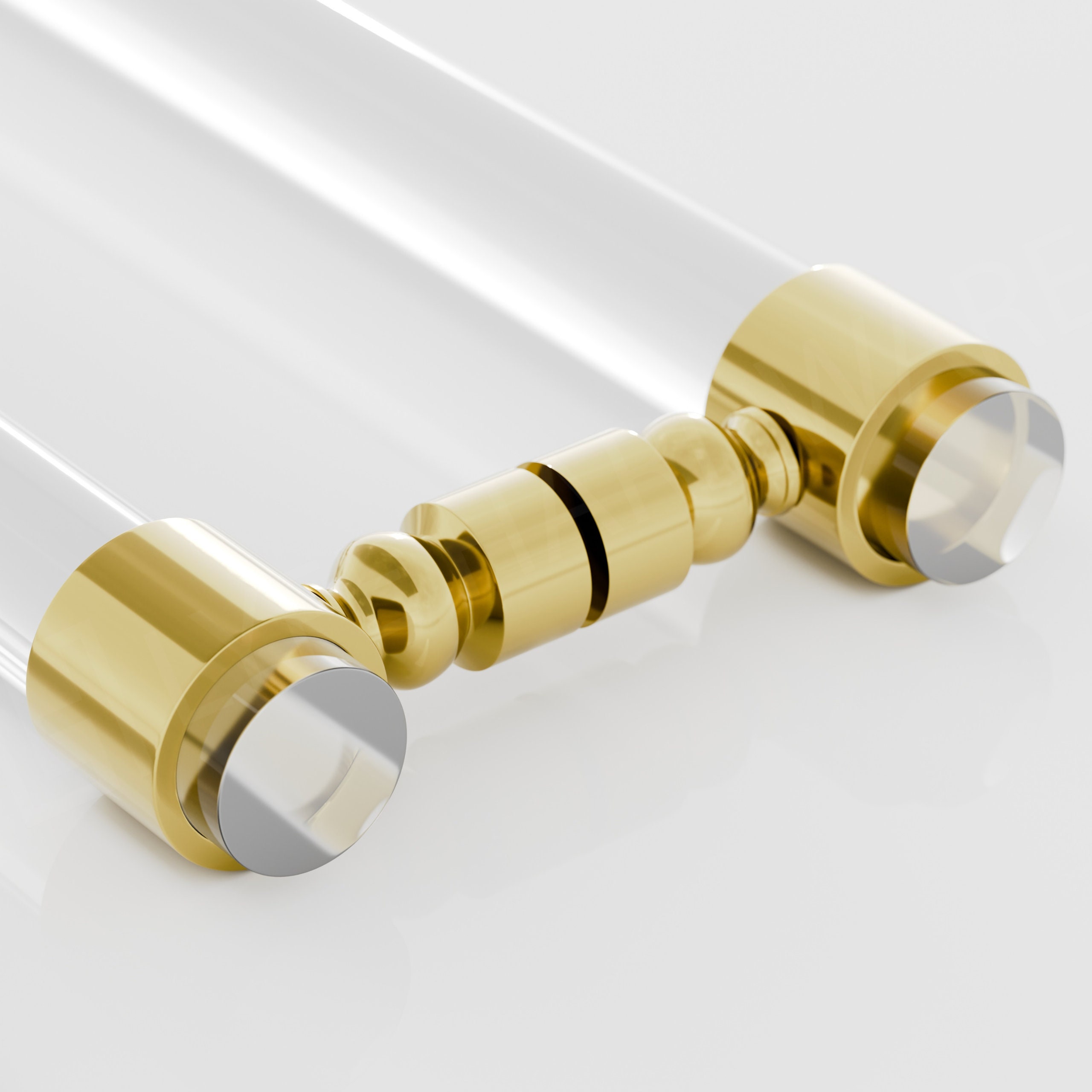 Acrylic Shower Door Pulls | Sleek Bathroom Hardware, Clear Lucite ...
