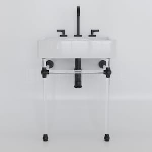 Custom Acrylic Lucite Sink Legs | Luxury Sink Base Support | Multiple ...