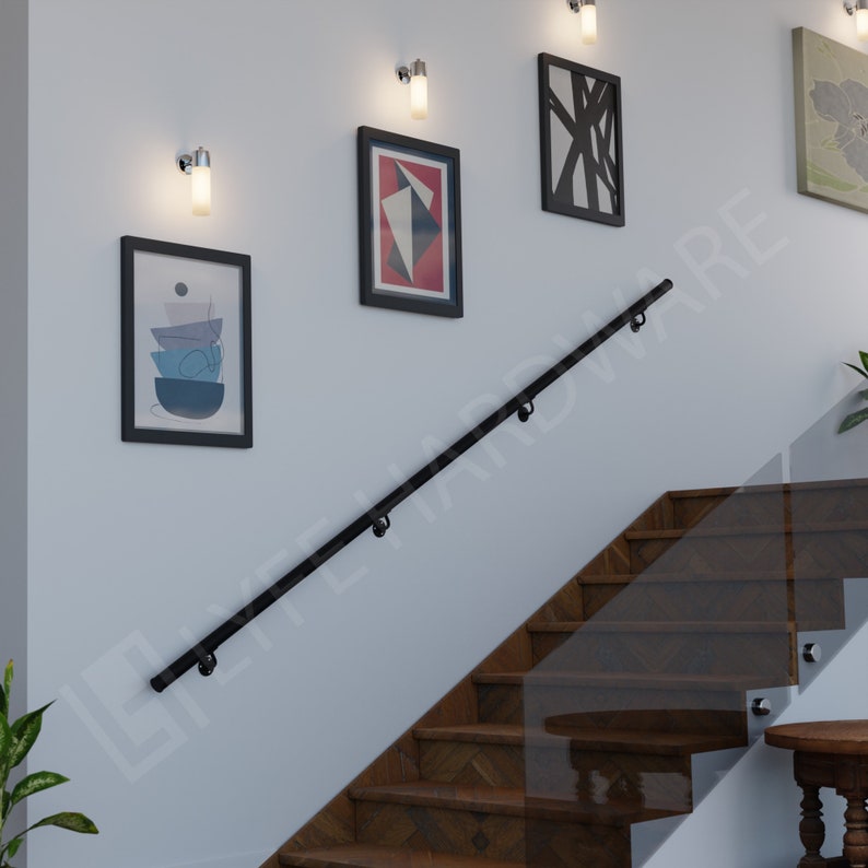 Custom Matte Black Handrail Kit (with End Caps) | High Quality Brass ...