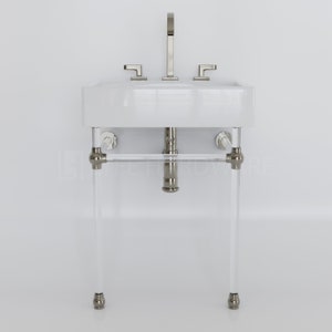 Custom Acrylic Lucite Sink Legs | Luxury Sink Base Support | Multiple ...