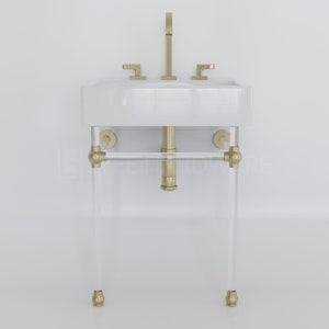 Custom Acrylic Lucite Sink Legs | Luxury Sink Base Support | Multiple ...