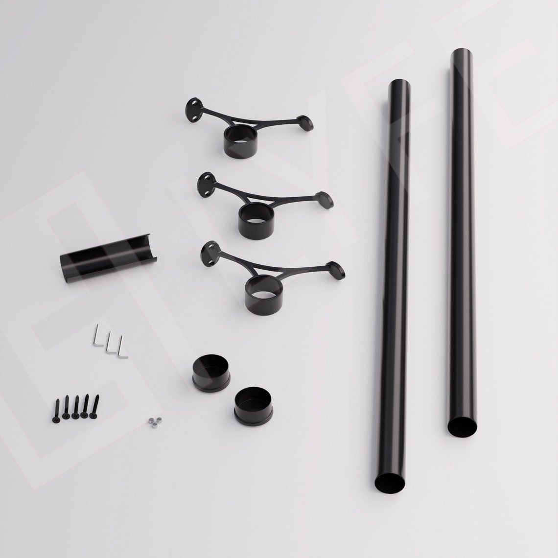 Custom Matte Black Bar Foot Rail Kit High Quality Metal Bar - Etsy