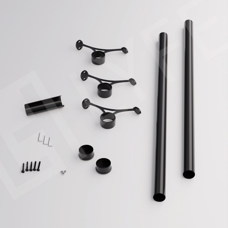 Custom Matte Black Bar Foot Rail Kit High Quality Metal Bar - Etsy