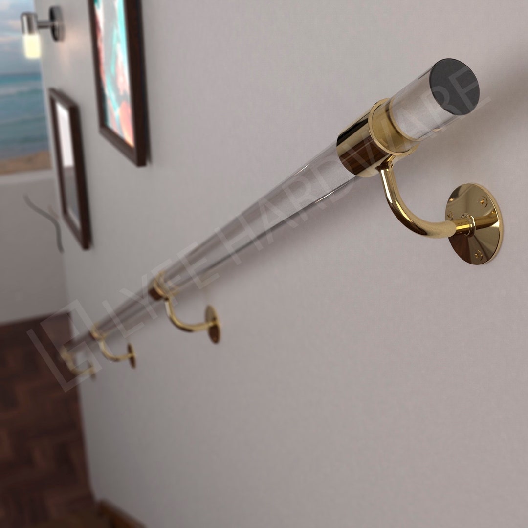 Custom Acrylic Lucite Handrail Kit | High Quality Lucite Staircase ...
