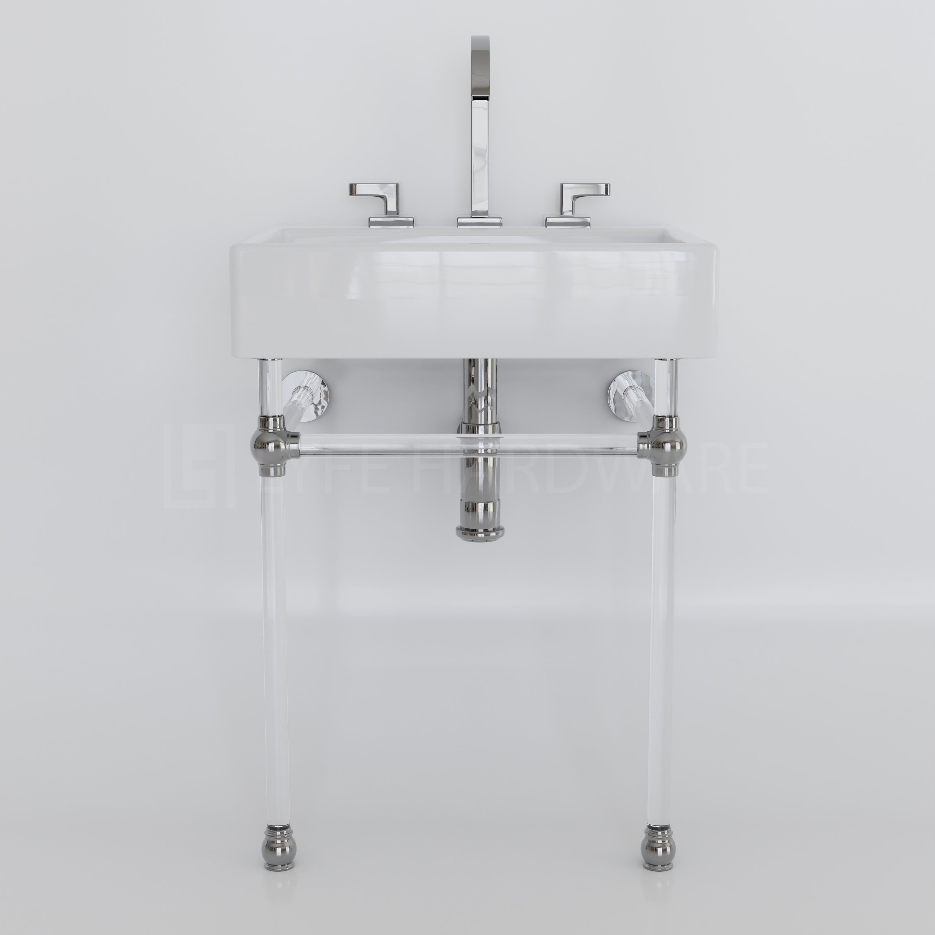 Custom Acrylic Lucite Sink Legs | Luxury Sink Base Support | Multiple ...