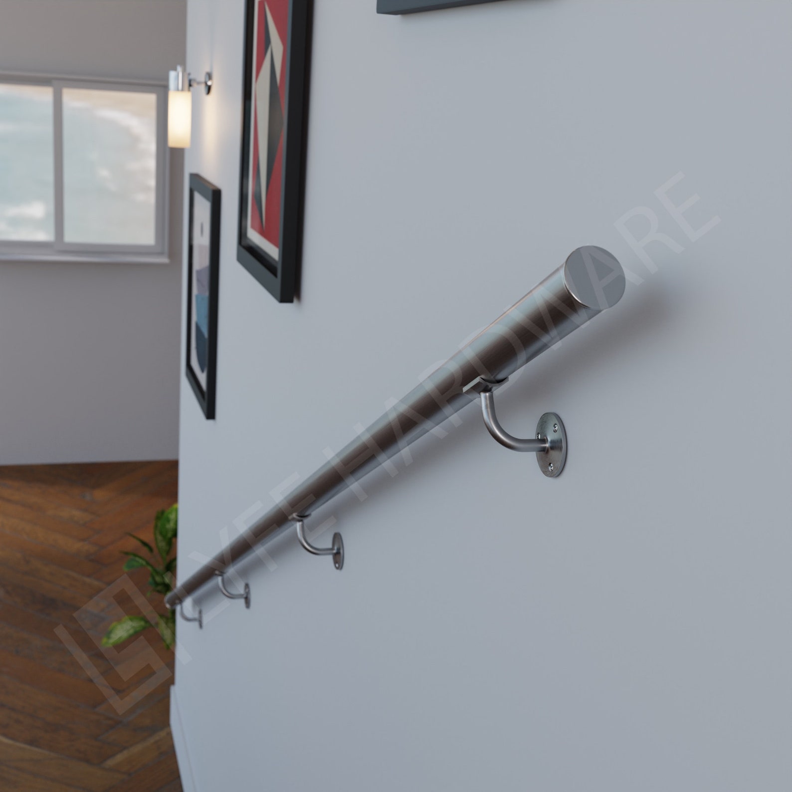 Custom Brushed Stainless Steel Handrail Kit (with End Caps) | High ...