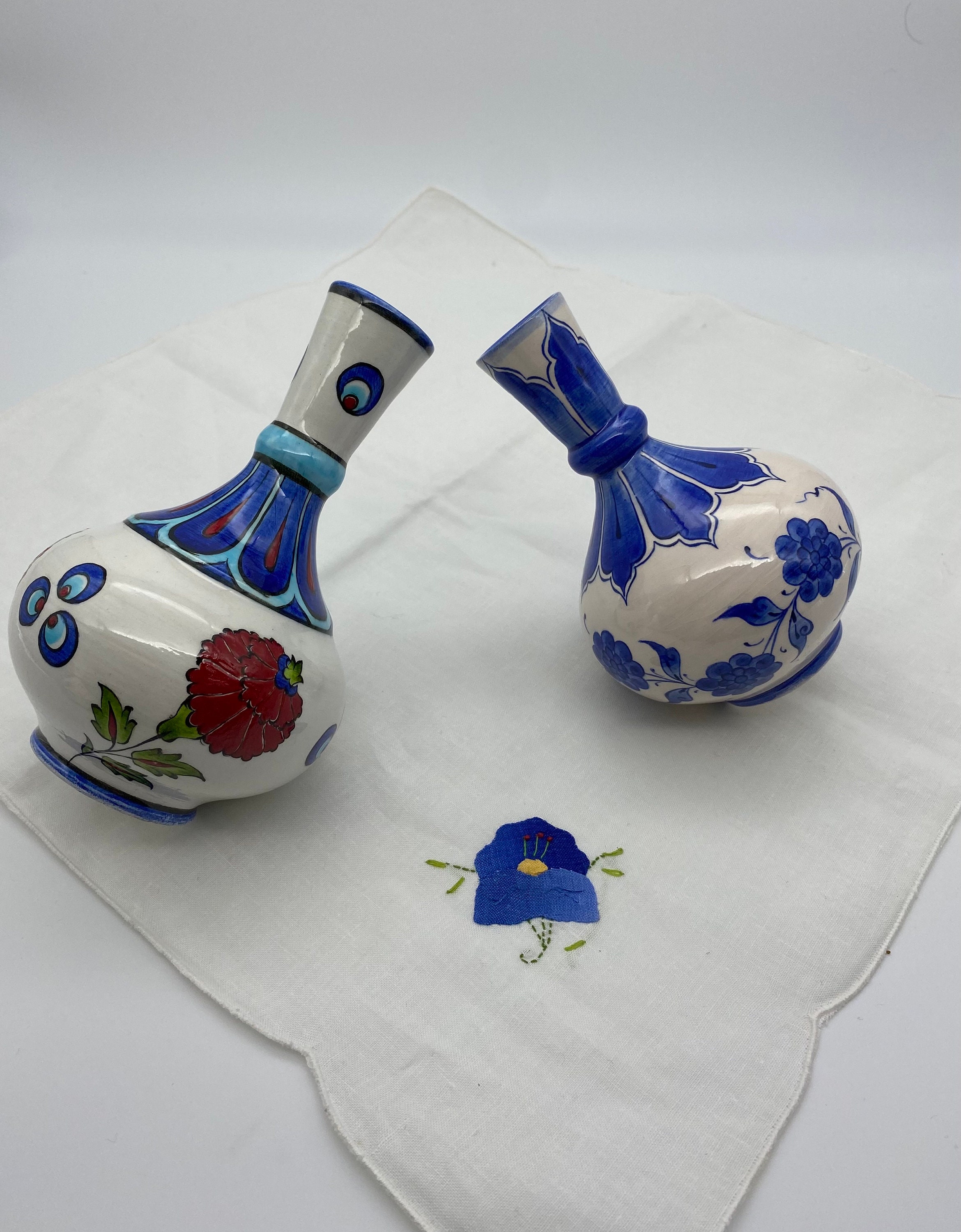 Carnation Vase Turkish Çini tile Art Unique Handmade Gift - Etsy