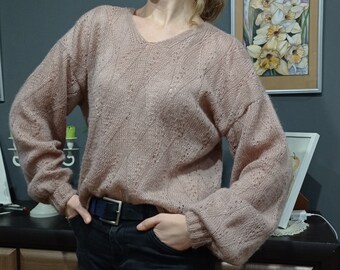 Dusty Rose Sweaters - Etsy