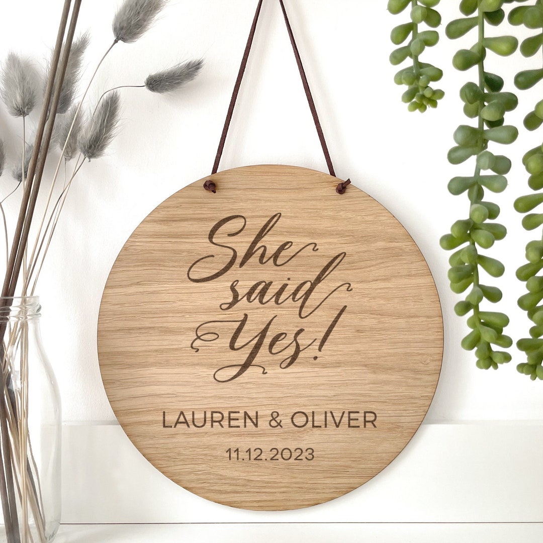 She Said Yes Engagement Gifts for Couple, Engagement Present Keepsake ...