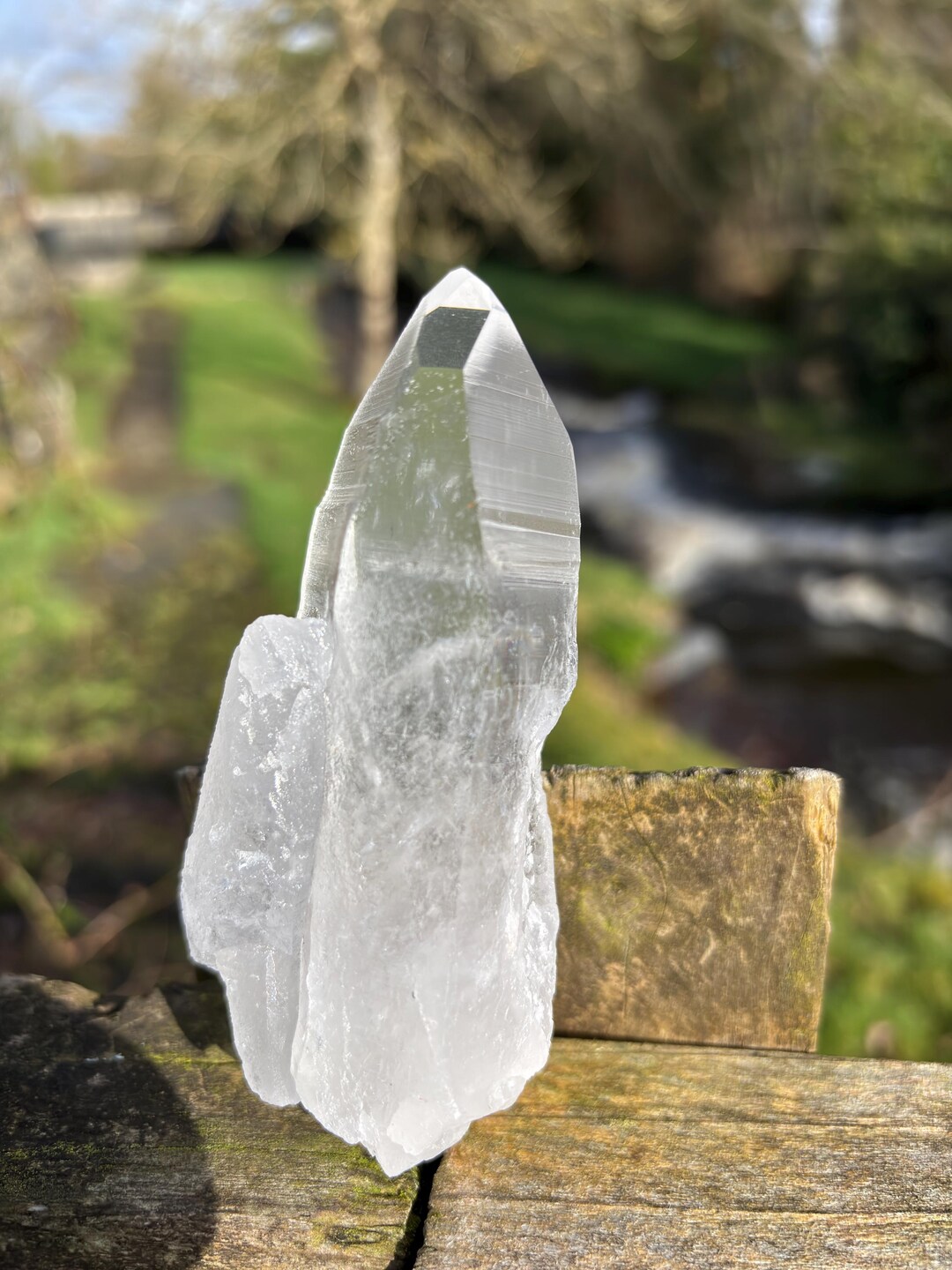 Natural Lemurian Quartz Point | Raw Crystal With Striations | Healing ...