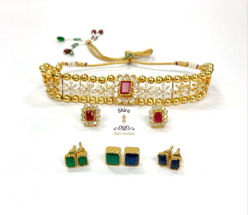 Traditional Choker Set in One Gram Gold Plating Available in 2 - Etsy